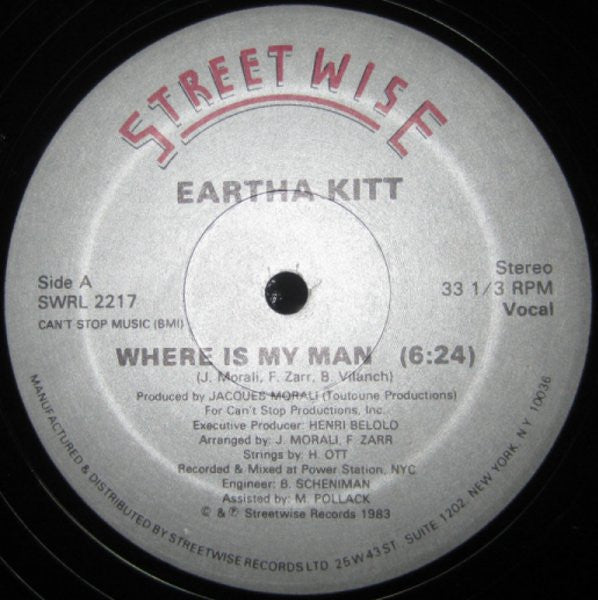 Eartha Kitt- Where Is My Man (12") – Darkside Records